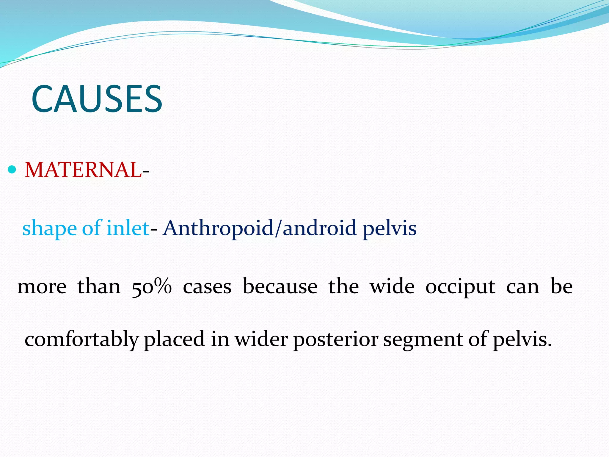 Occipito posterior positition | PPTX