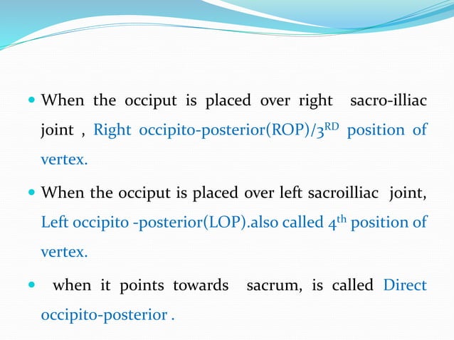 Occipito posterior positition | PPTX