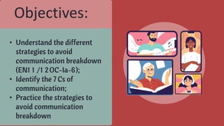OCC Lesson - Avoiding Communication Breakdown | PDF