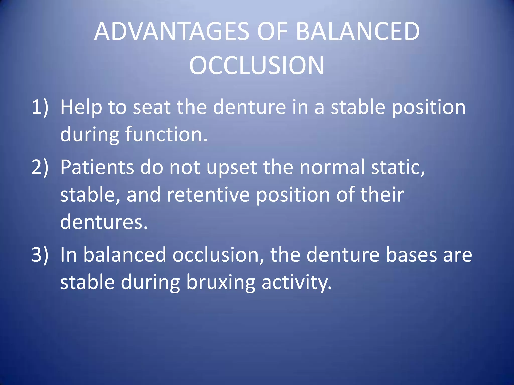 Occluion in prosthodontics | PPTX