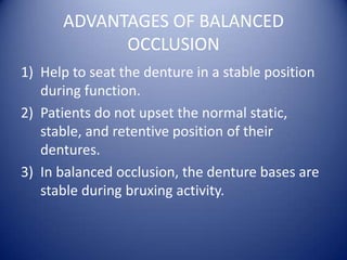 Occluion in prosthodontics | PPTX