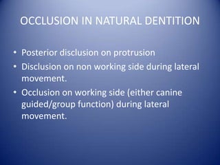 Occluion in prosthodontics | PPTX