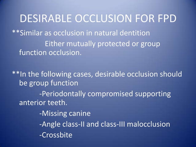 Occluion in prosthodontics | PPTX
