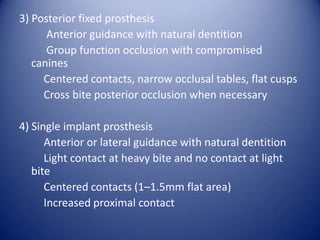 Occluion in prosthodontics | PPTX