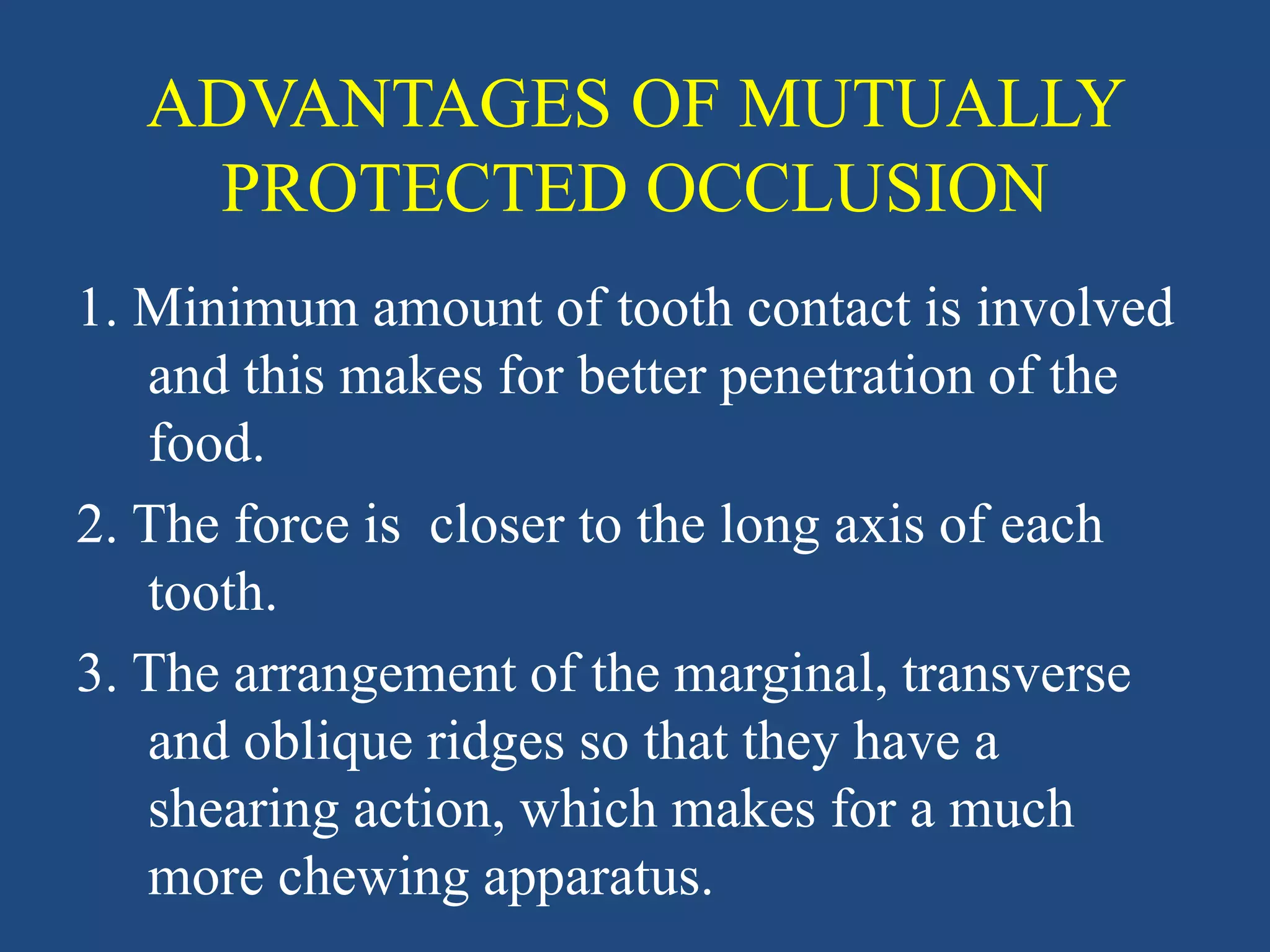 Occluion in prosthodontics lec 16 04-'13 | PPTX