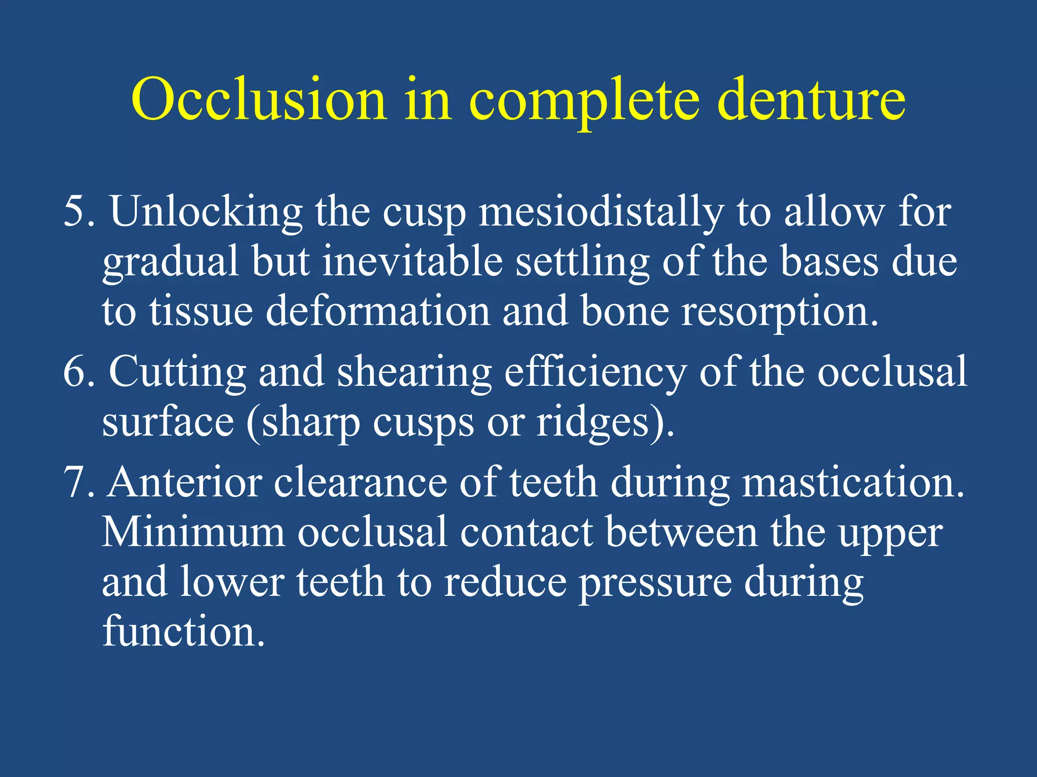 Occluion in prosthodontics lec 16 04-'13 | PPTX