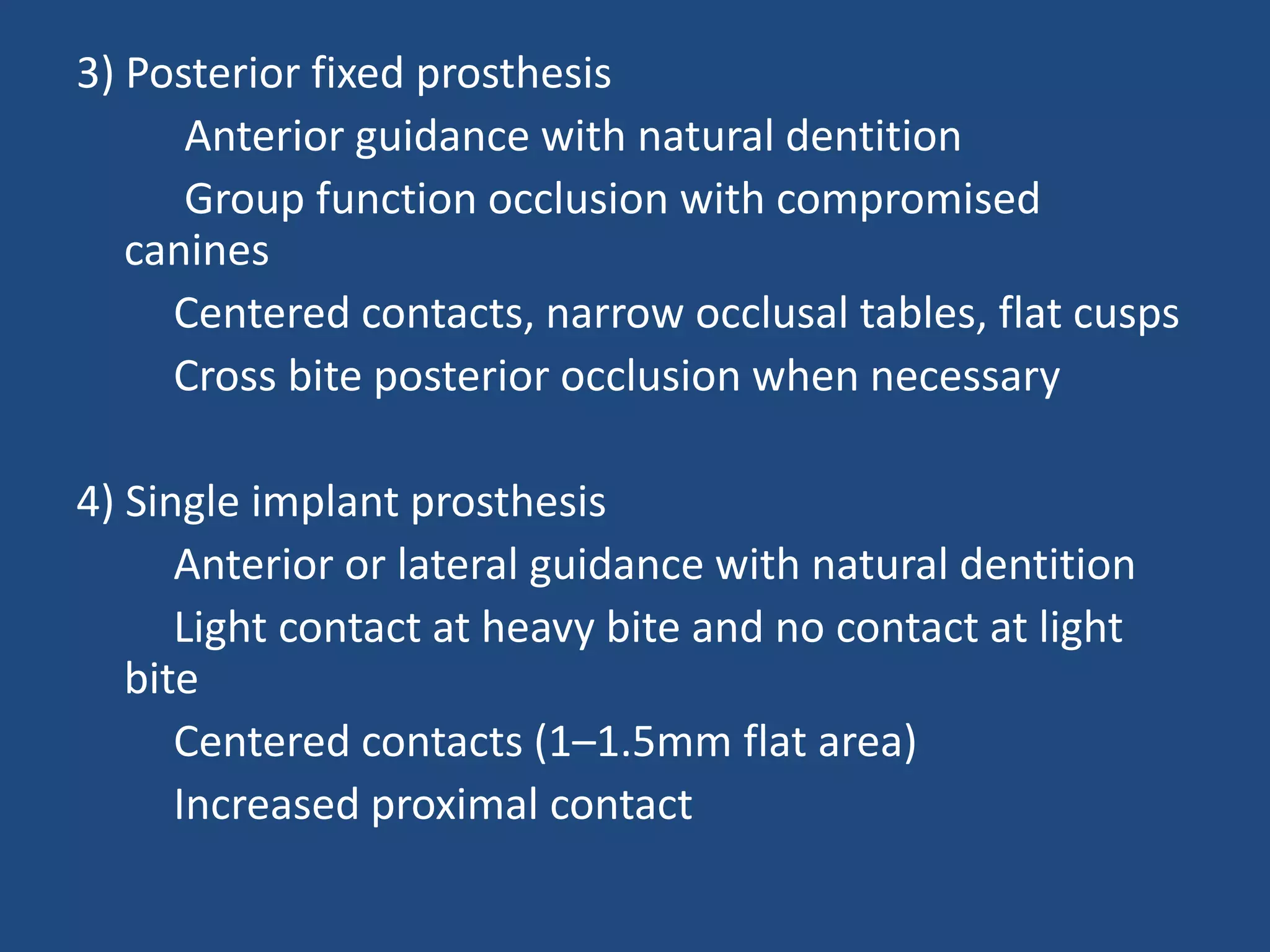 Occluion in prosthodontics lec 16 04-'13 | PPTX