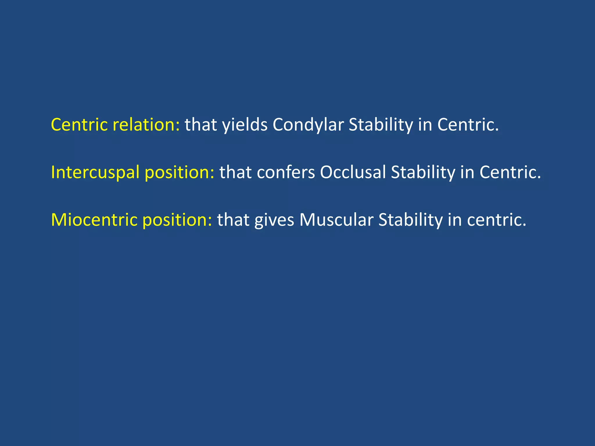 Occluion in prosthodontics lec 16 04-'13 | PPTX