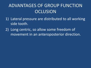 Occluion in prosthodontics lec 16 04-'13 | PPTX