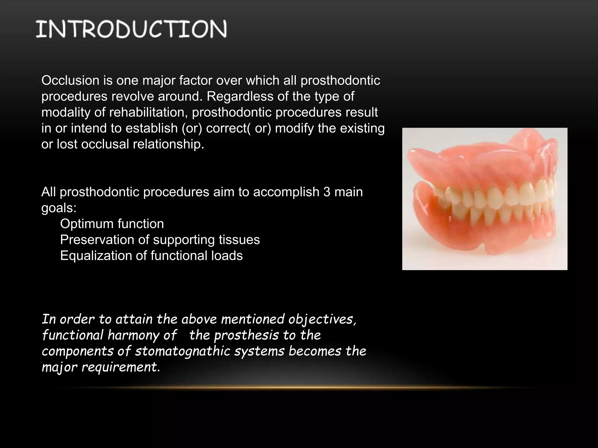 Occlusal adjustments in cd | PPTX