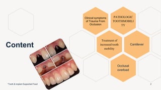 occlusal and prosthetic therapy (2).pptx | Dental Health | Diseases and ...