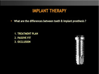 Occlusal Considerations For Implant Supported Prostheses Implant ...