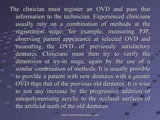 Occlusal considerations in rpd/endodontic courses | PPT