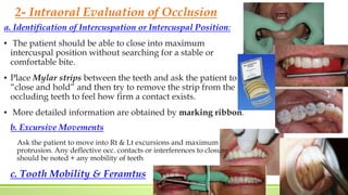 Occlusal evaluation | PPTX