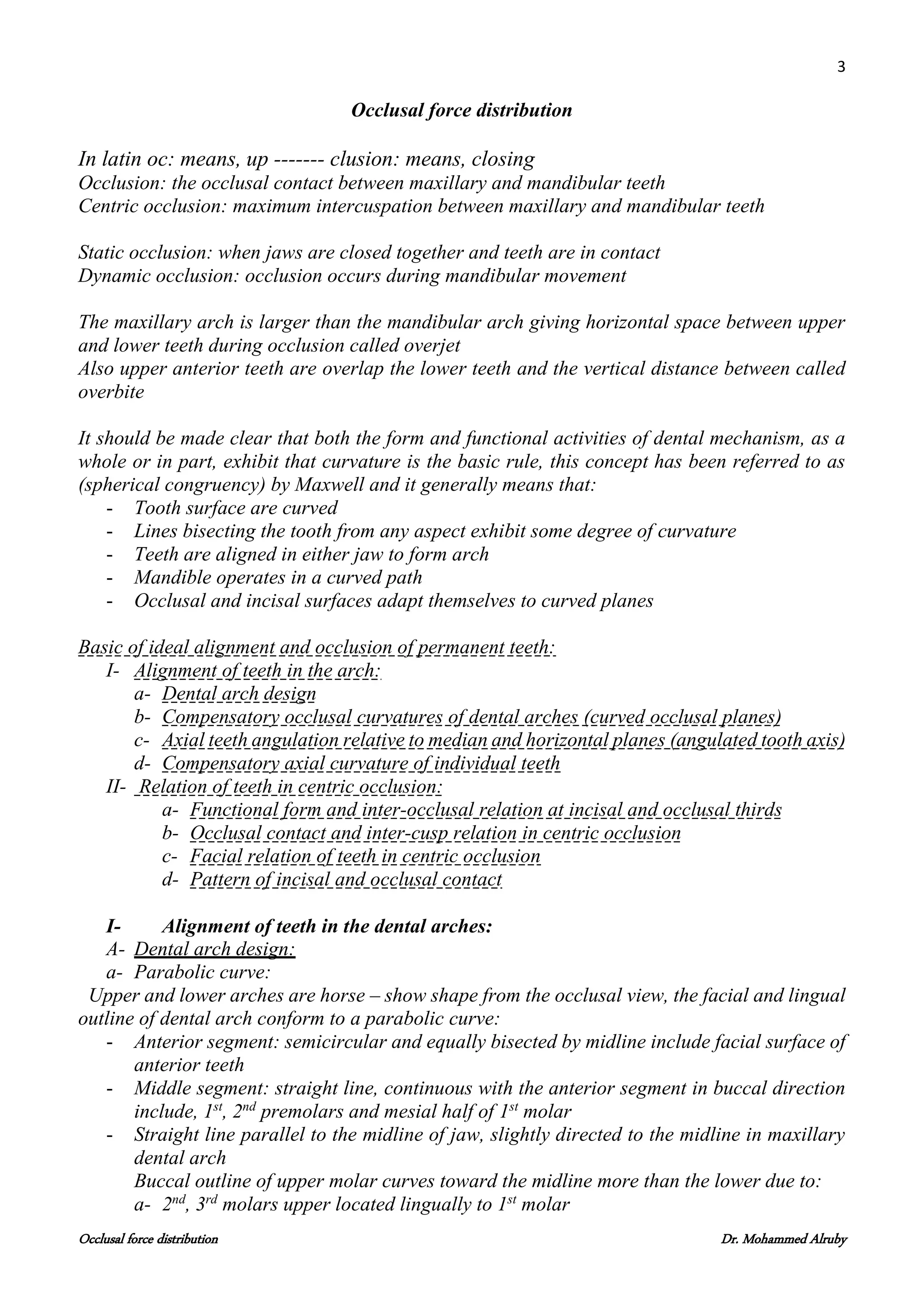 Occlusal force Distribution........... | PDF
