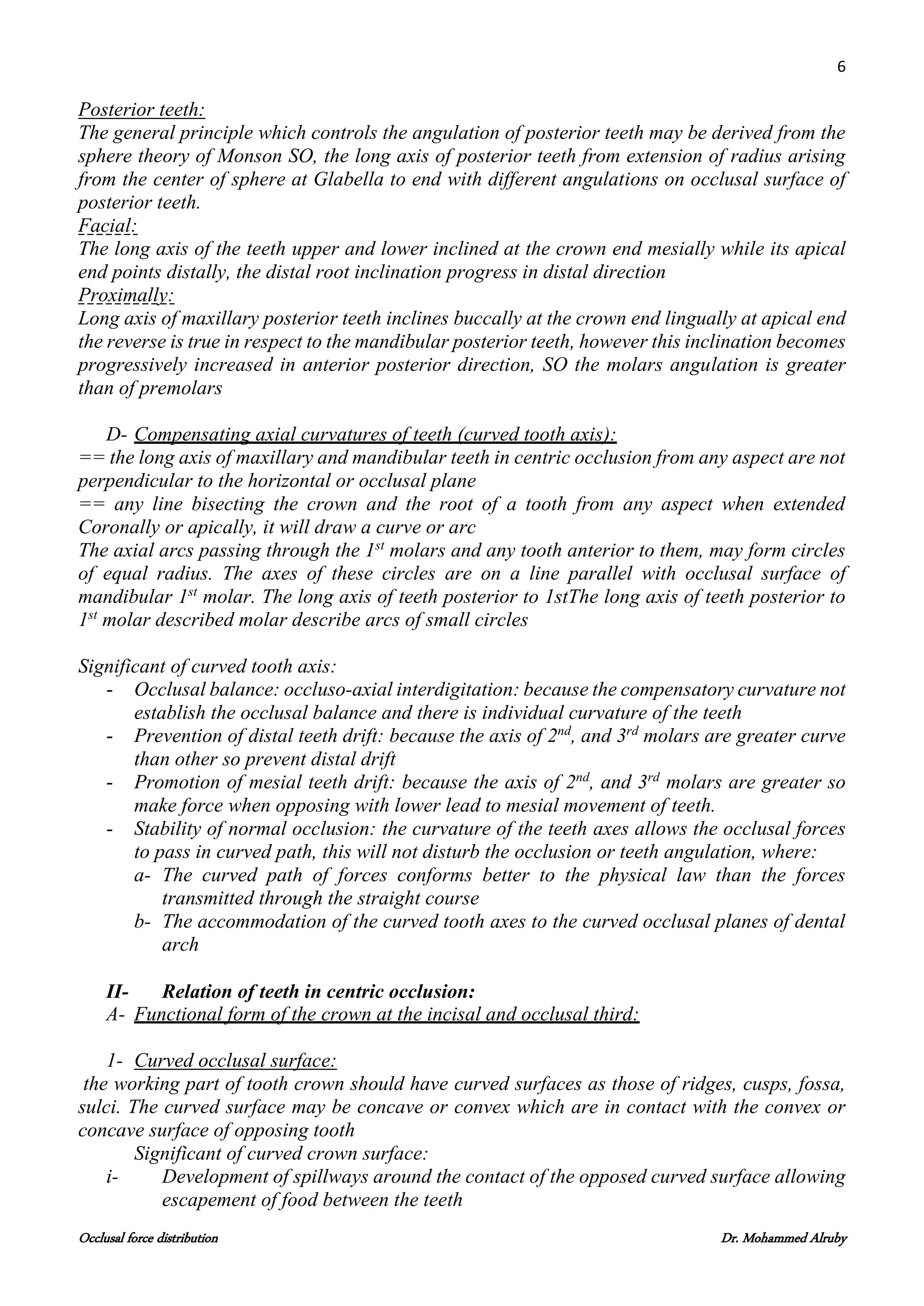 Occlusal force Distribution........... | PDF