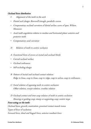 Occlusal force Distribution........... | PDF