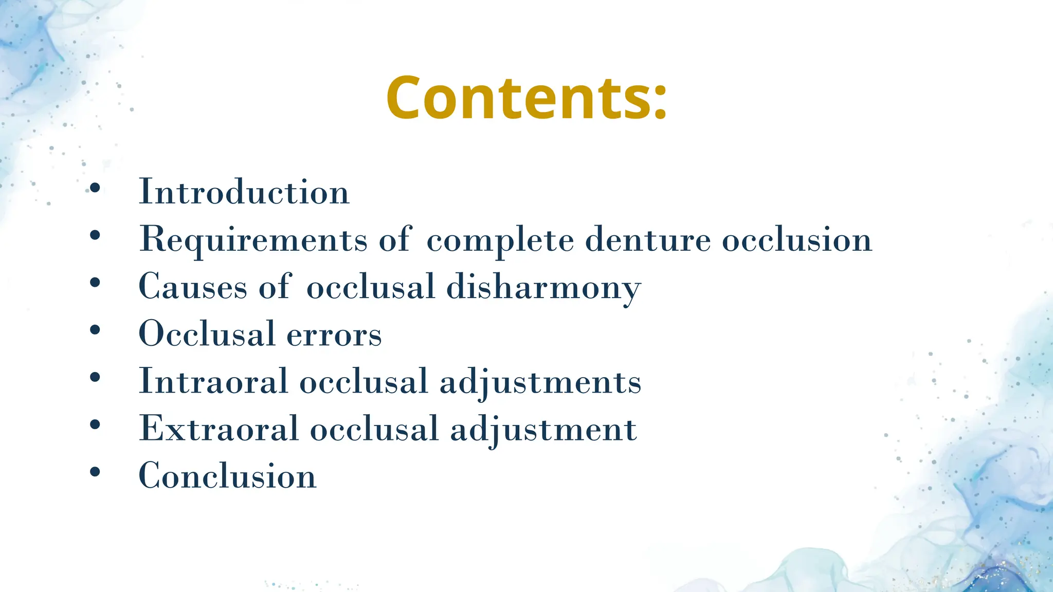 occlusal harmony in complete denture causes and corecction.pptx