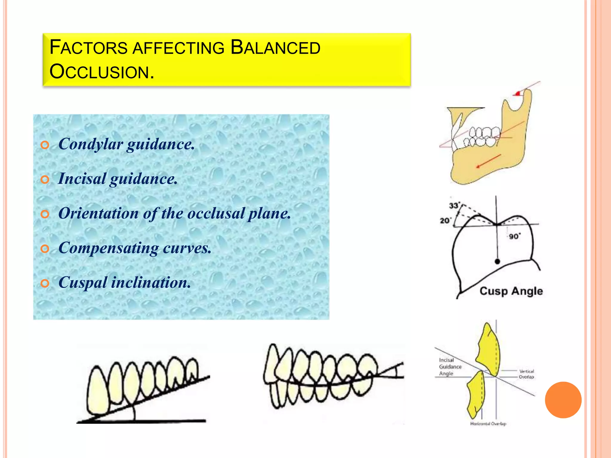 Occlusal planes and compensating curves | PPTX