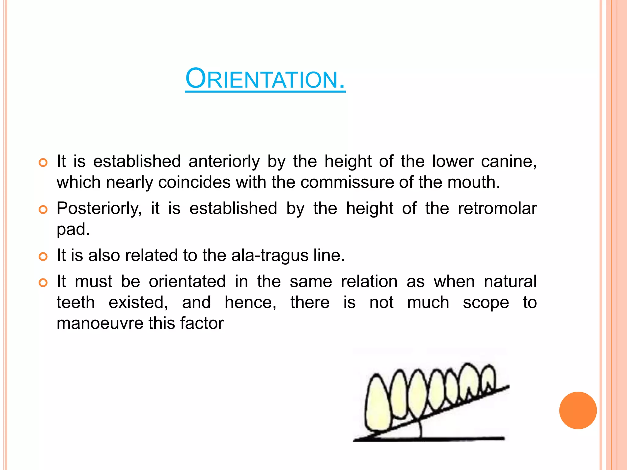 Occlusal planes and compensating curves | PPTX