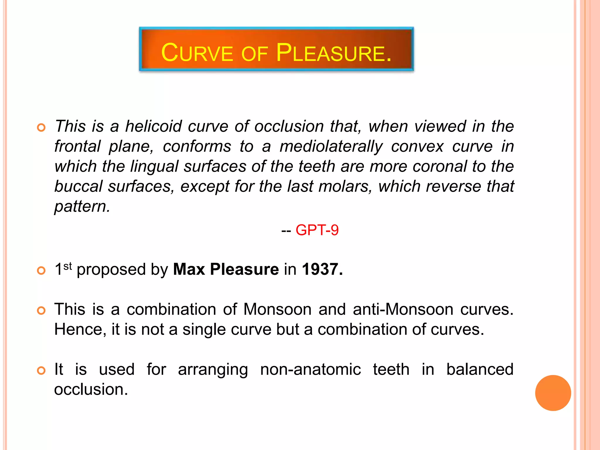 Occlusal planes and compensating curves | PPTX