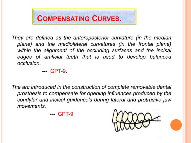 Occlusal planes and compensating curves | PPTX