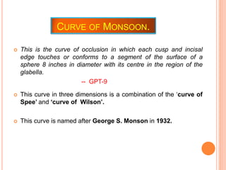 Occlusal planes and compensating curves | PPTX