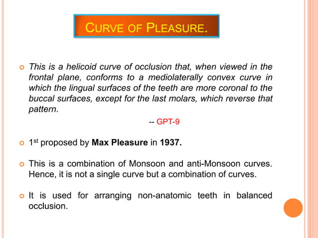 Occlusal planes and compensating curves | PPTX