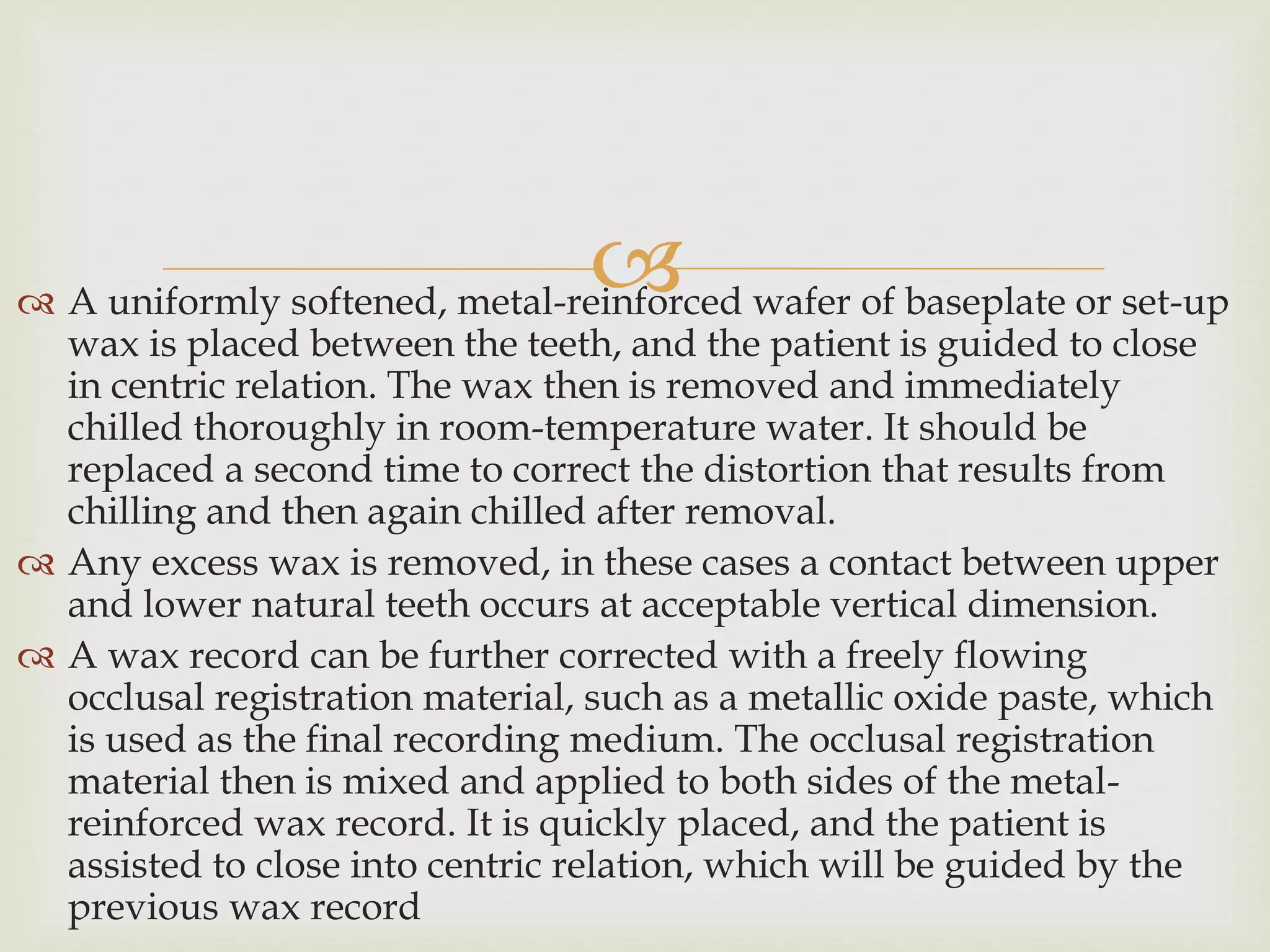 Occlusal relationship for removable partial denture | PPTX