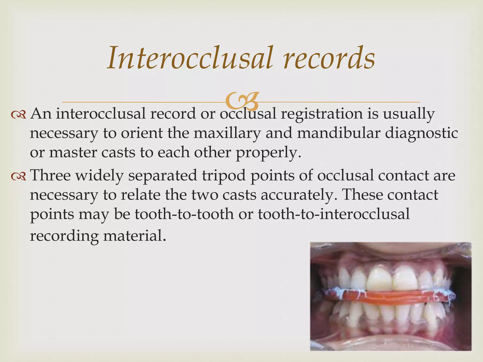 Occlusal relationship for removable partial denture | PPTX