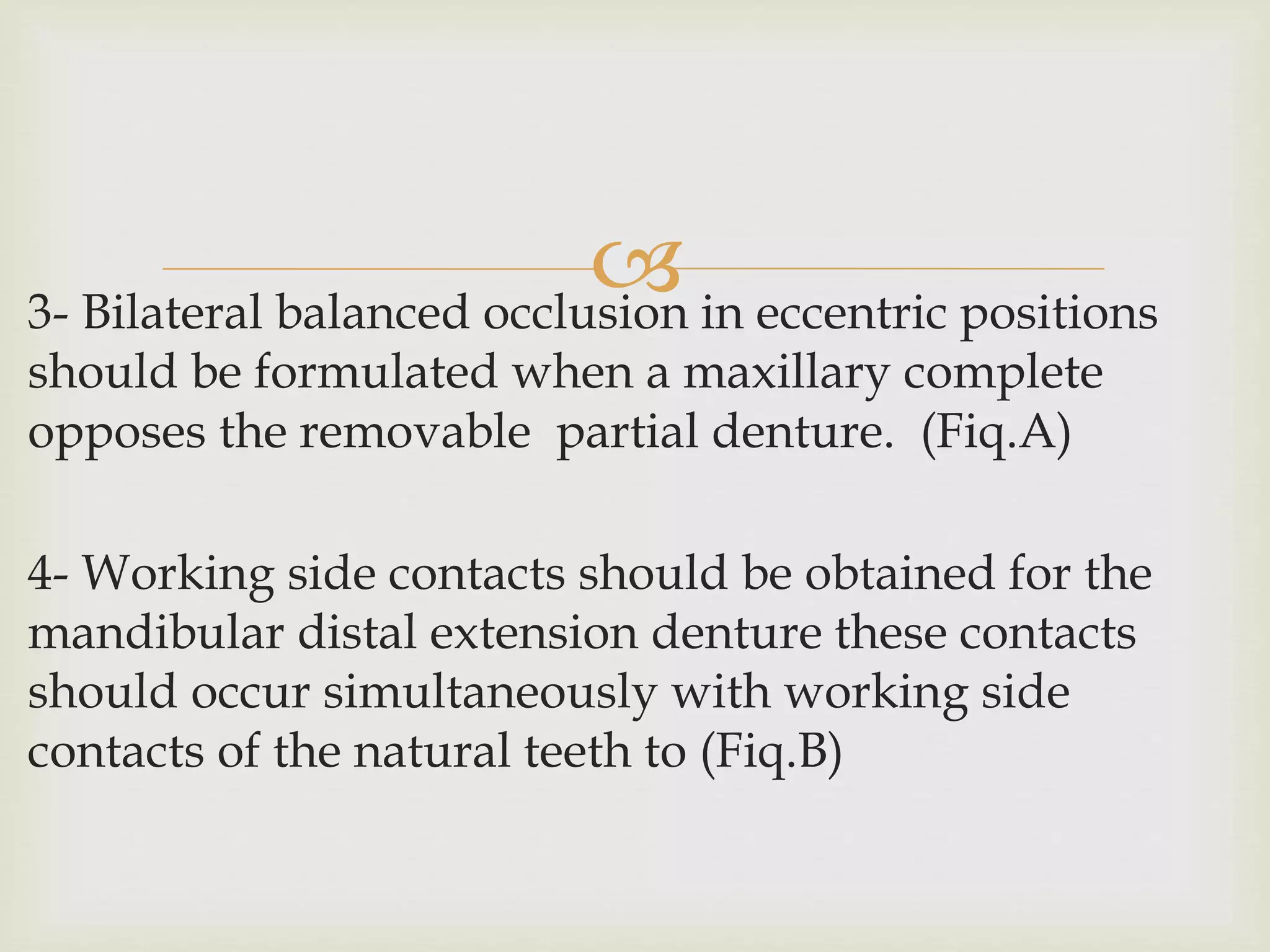 Occlusal relationship for removable partial denture | PPTX