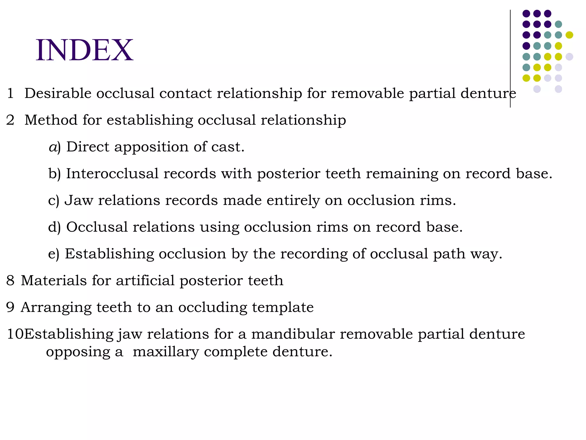 Occlusal relationship in_rpd__prostho_ | PPT