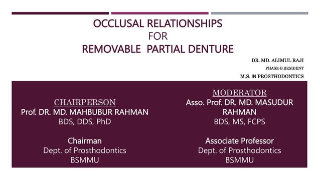 occlusal relationships for rpd -protik.pptx