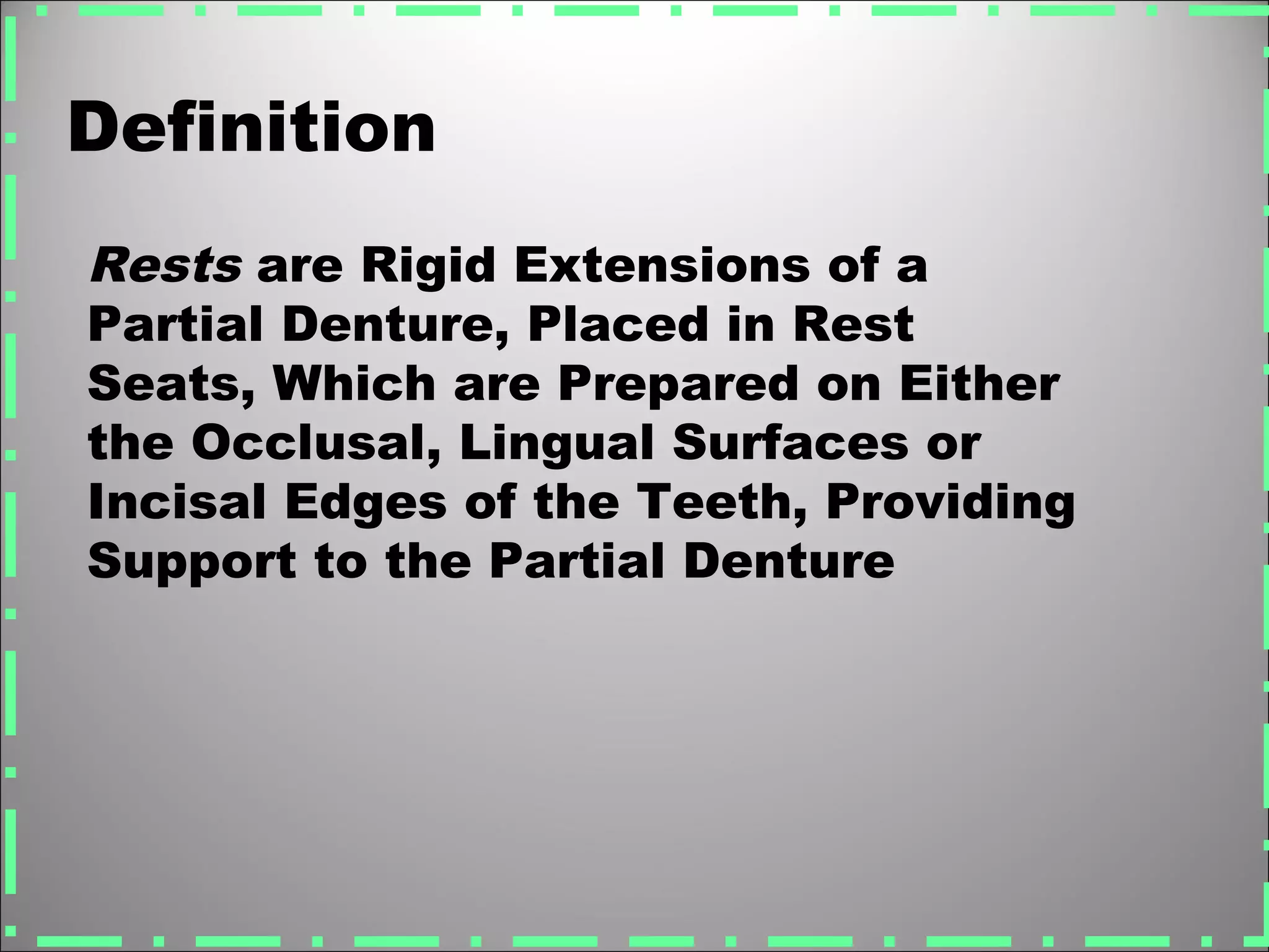 Occlusal rests | PPT