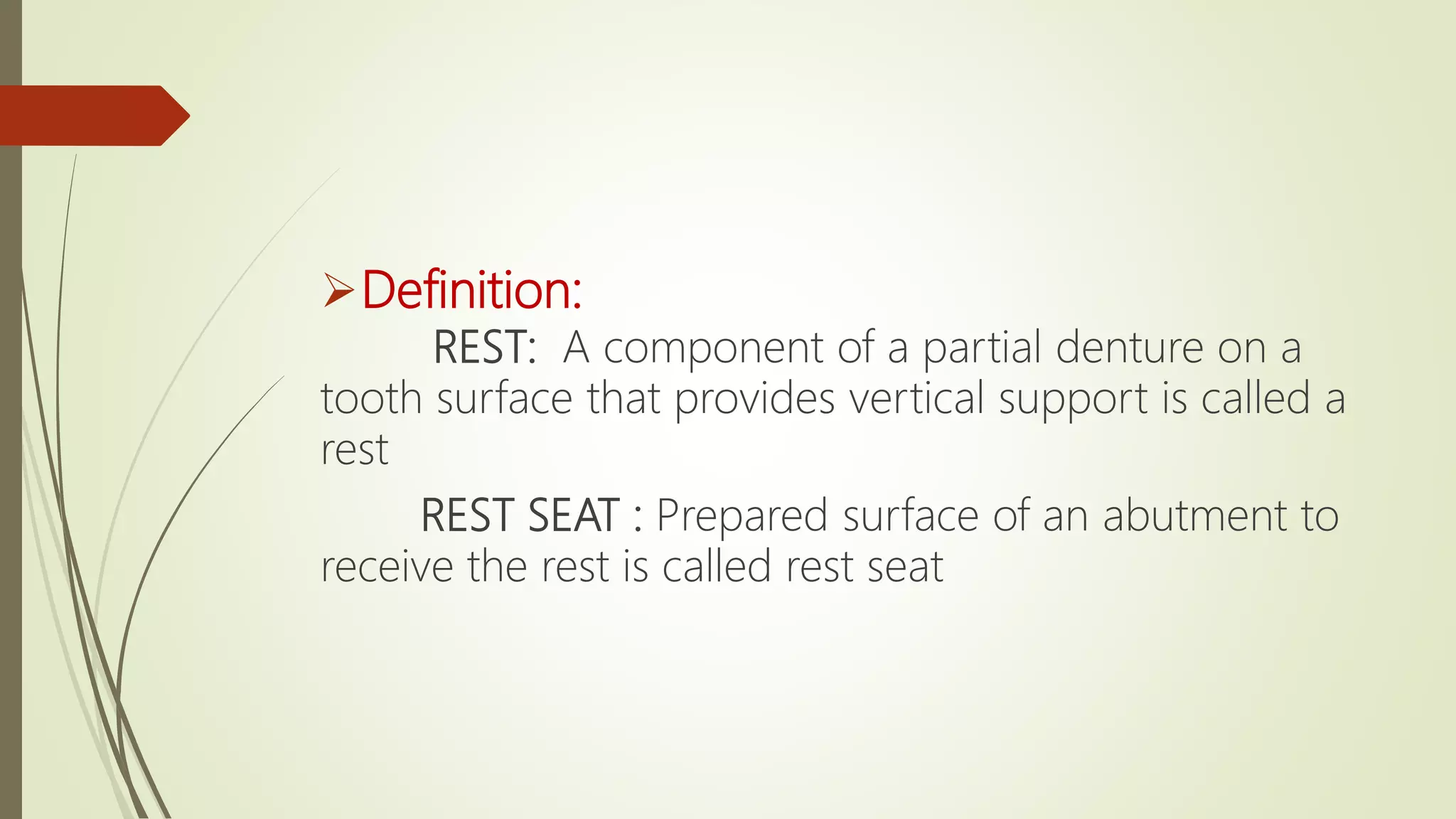 overview of occlusal rests and rest seats | PPTX