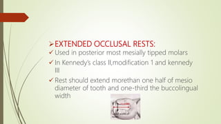 overview of occlusal rests and rest seats | PPTX