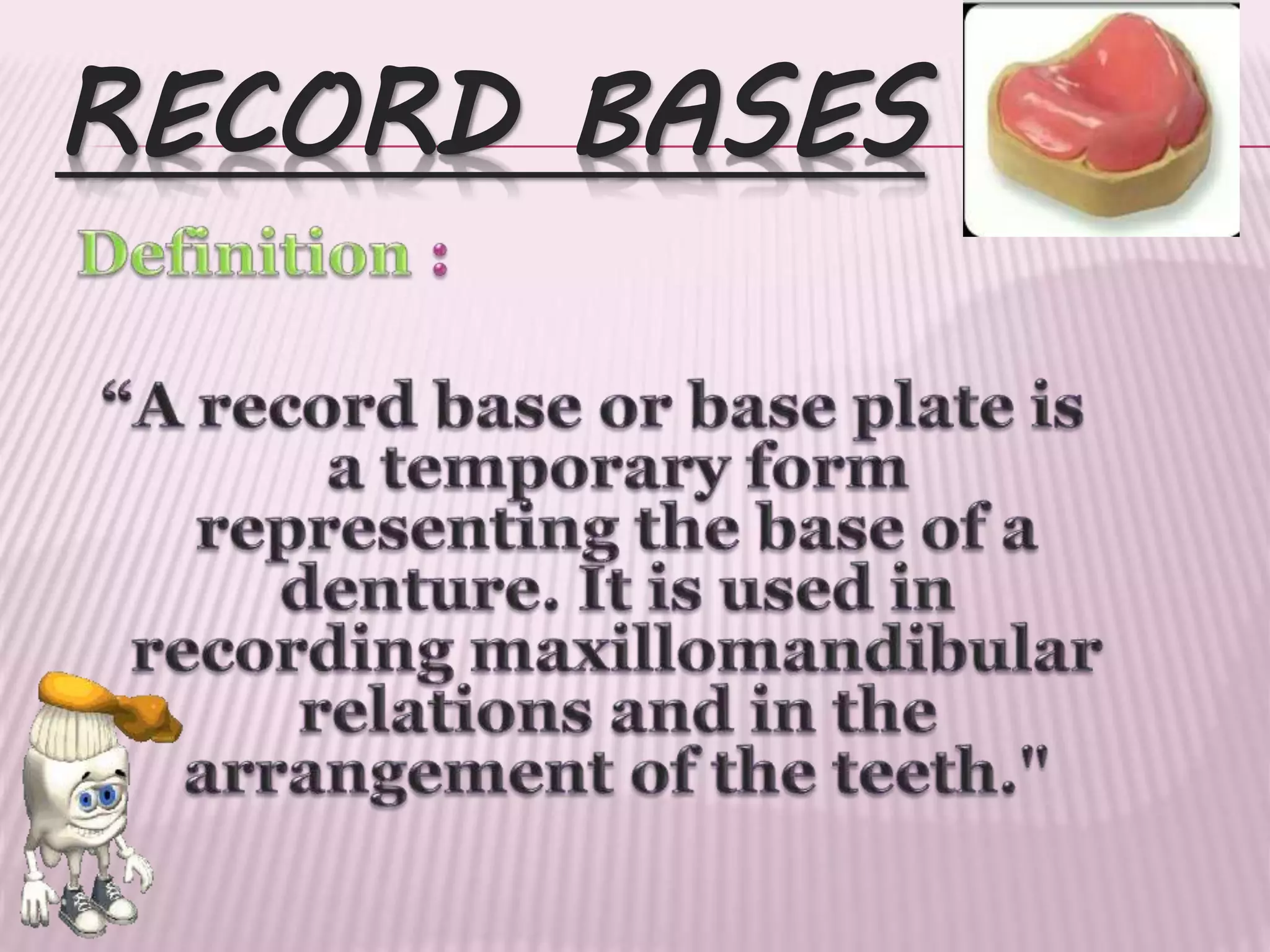 Record bases and Occlusal rims ppt | PPTX