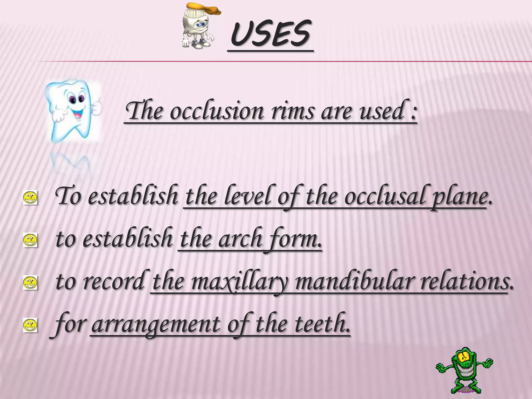 Record bases and Occlusal rims ppt | PPTX