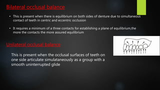 Occlusal schemes in complete denture | PPTX