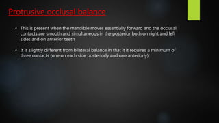 Occlusal schemes in complete denture | PPTX
