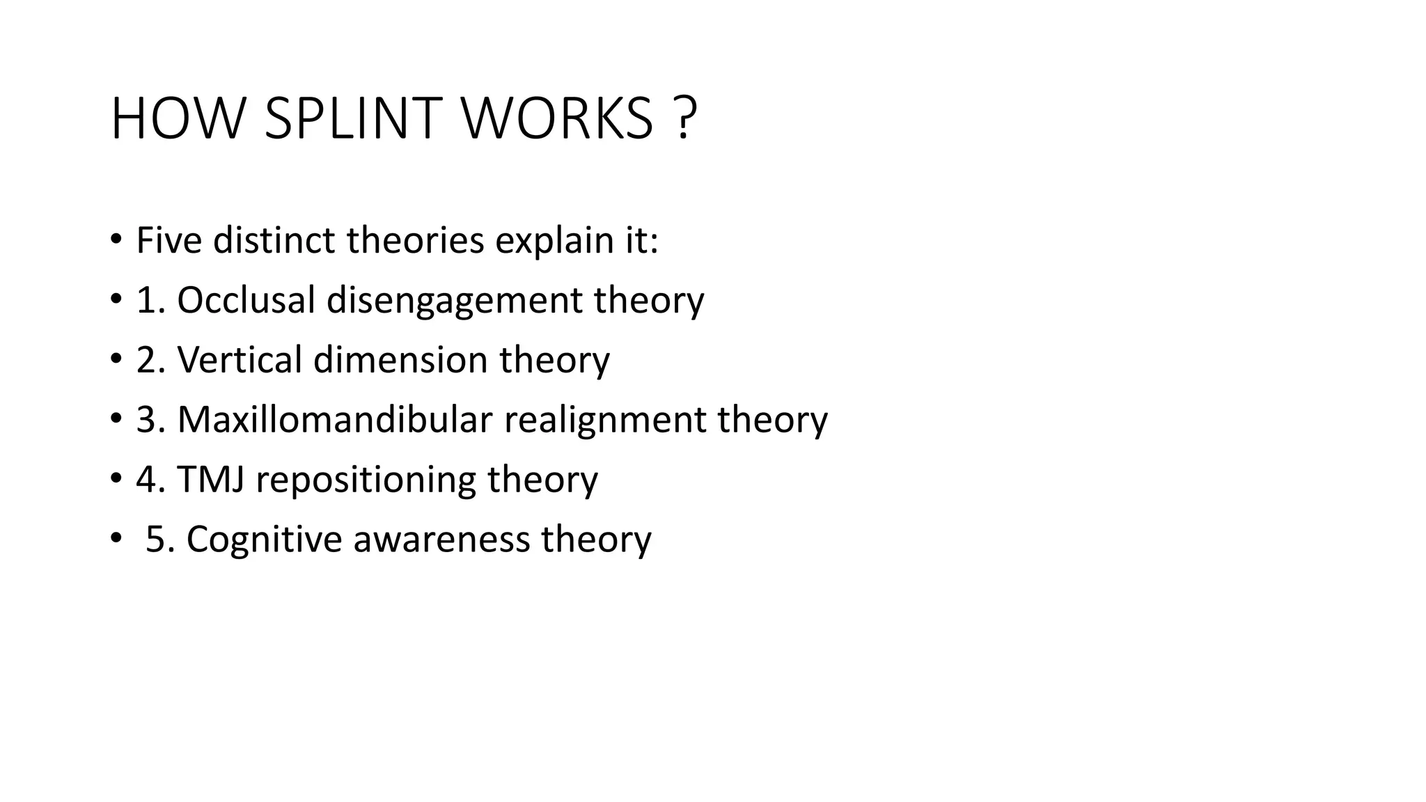 Occlusal splints | PPTX