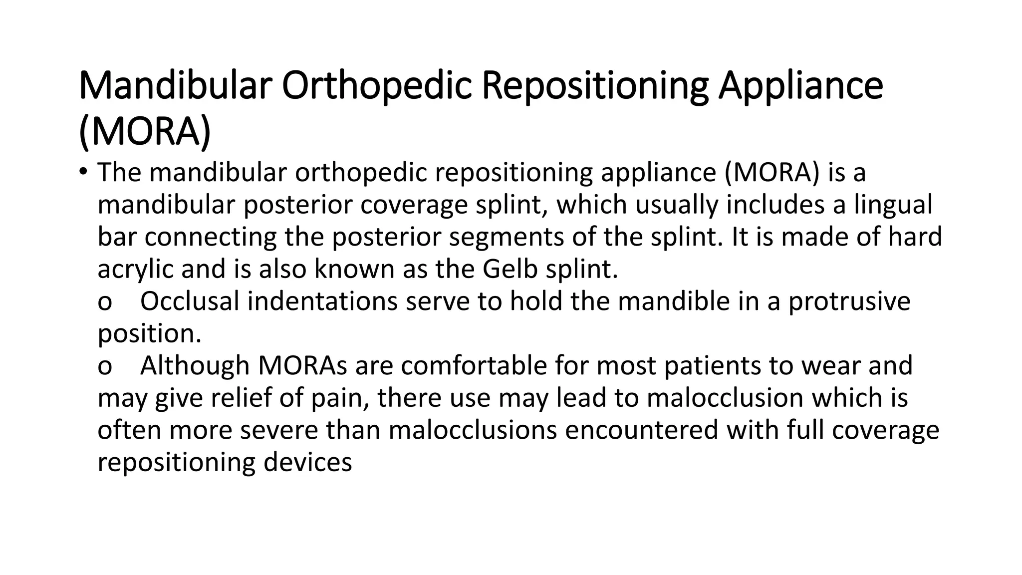 Occlusal splints | PPTX