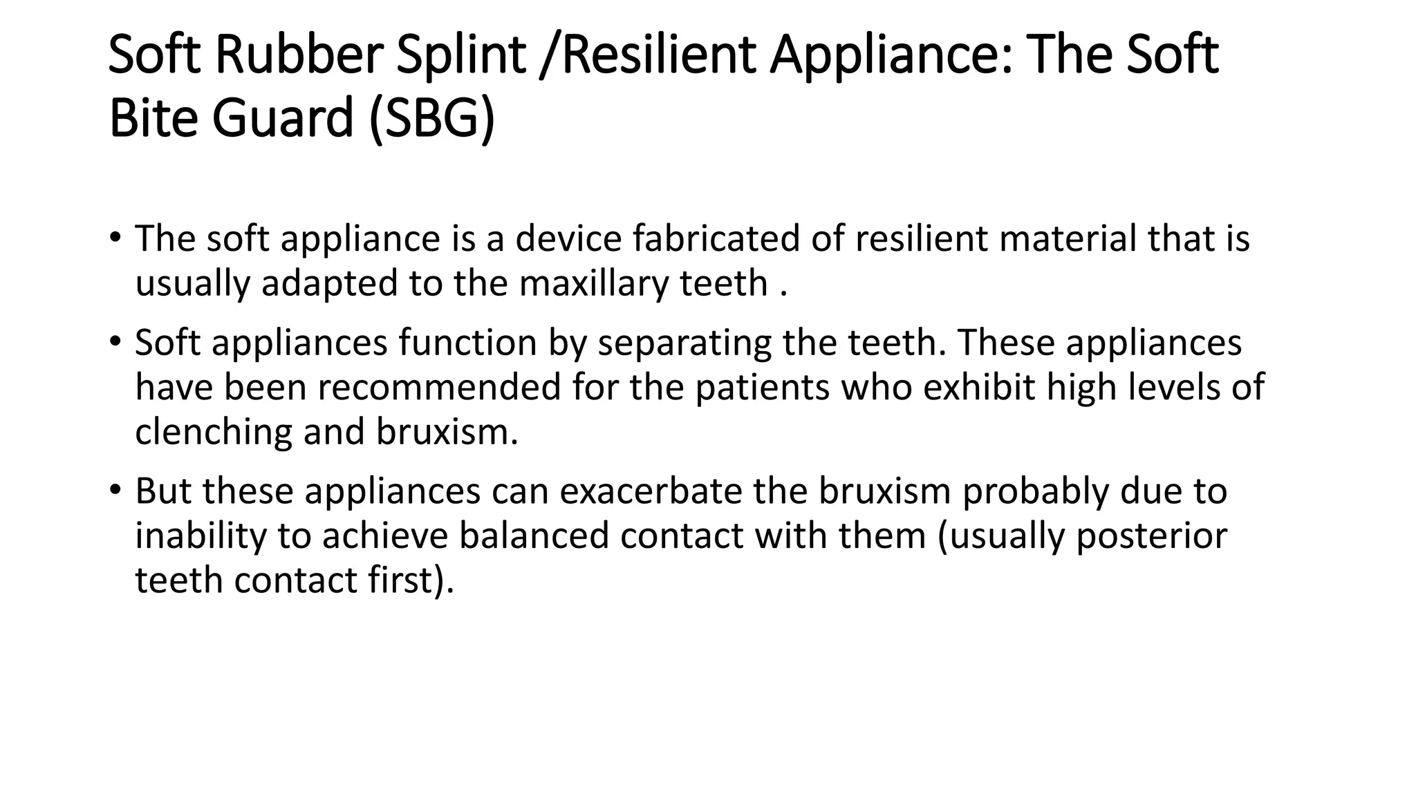 Occlusal splints | PPTX