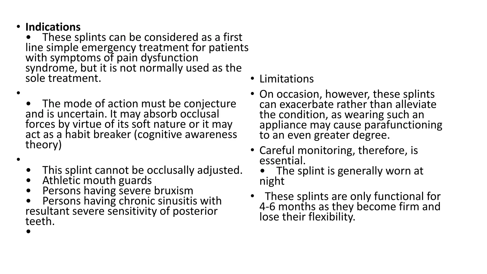 Occlusal splints | PPTX