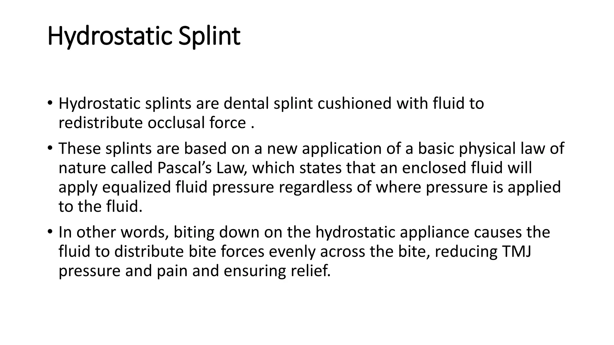 Occlusal splints | PPTX
