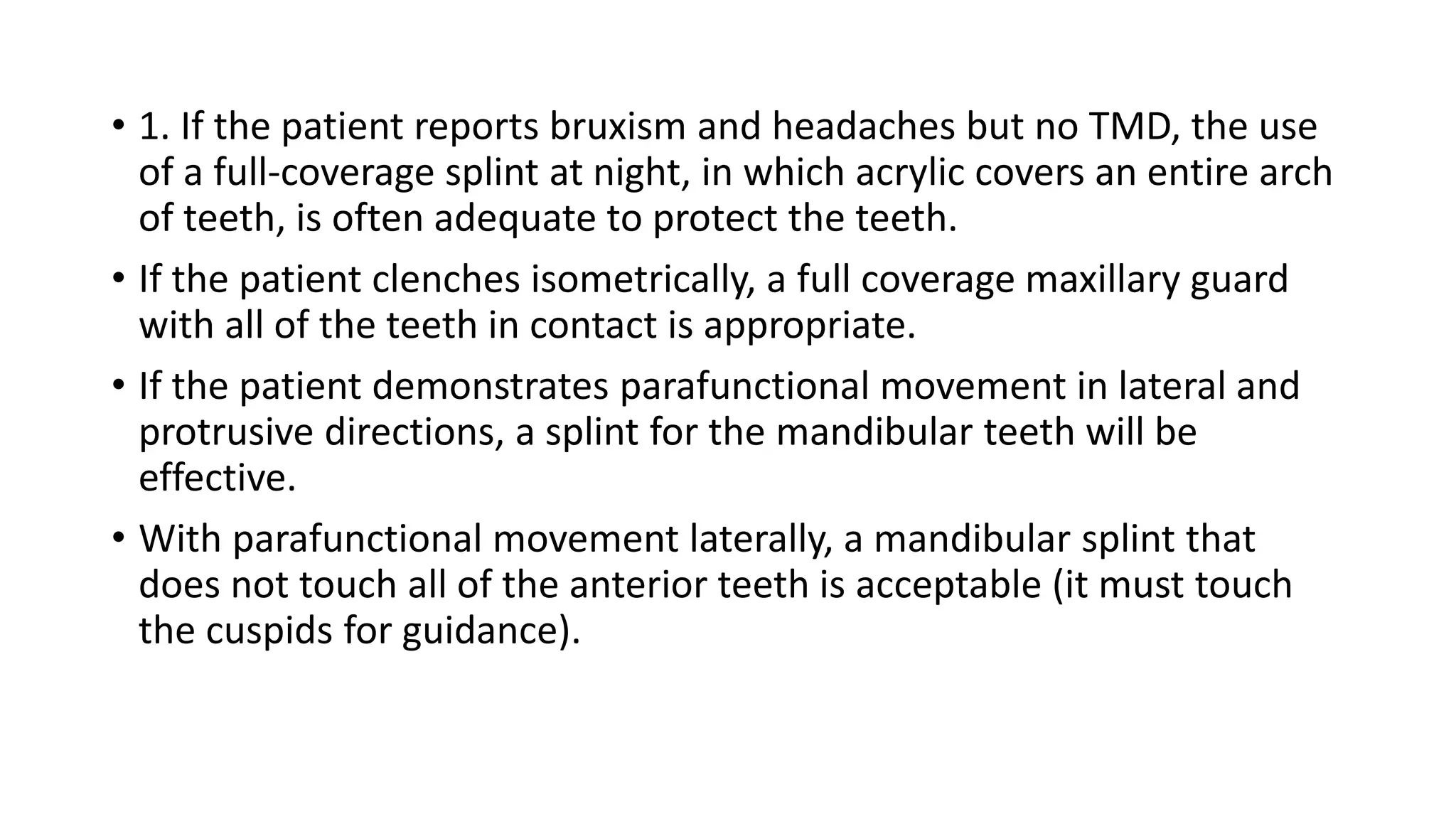 Occlusal splints | PPTX