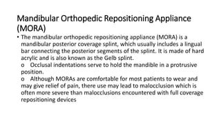 Occlusal splints | PPTX