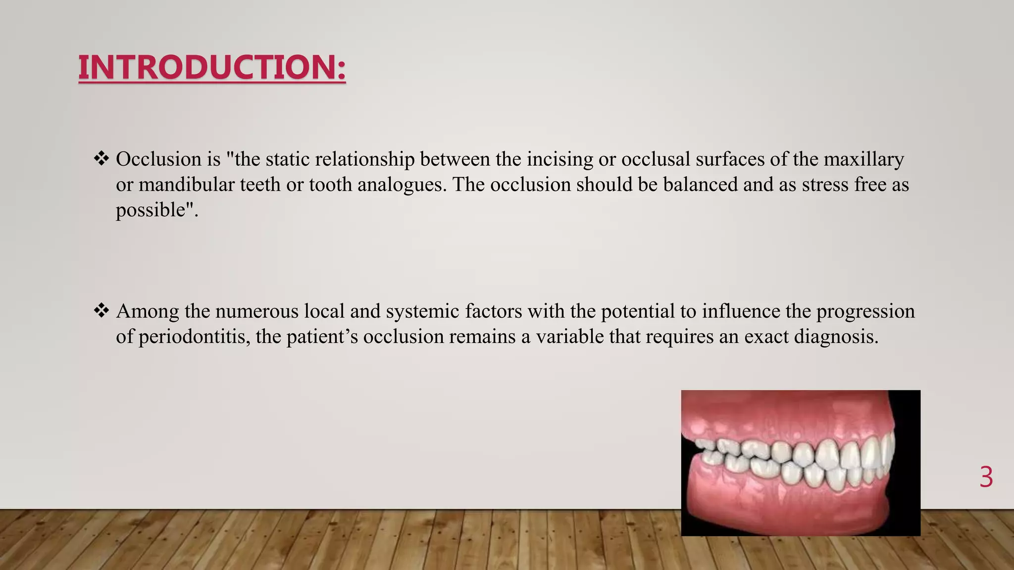 Occlusal evaluation and therapy | PPTX