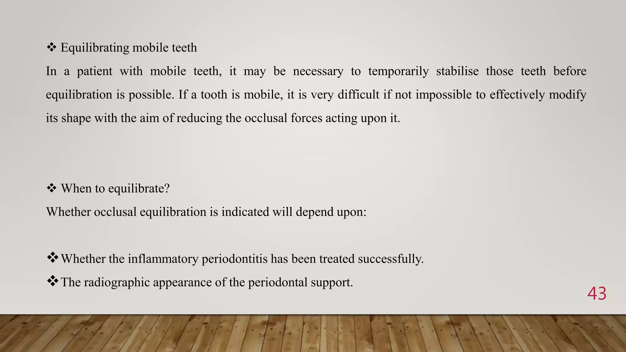 Occlusal evaluation and therapy | PPTX