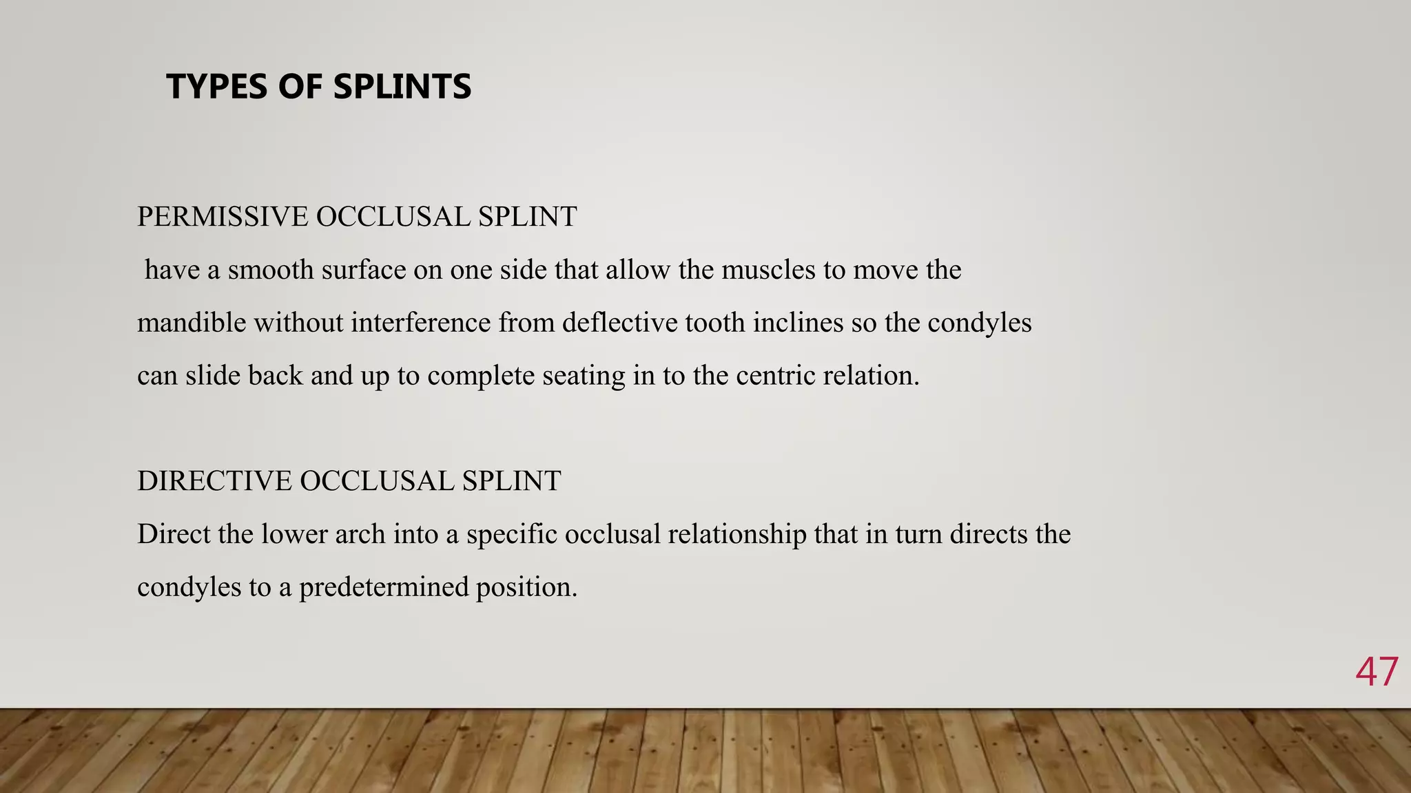 Occlusal evaluation and therapy | PPTX
